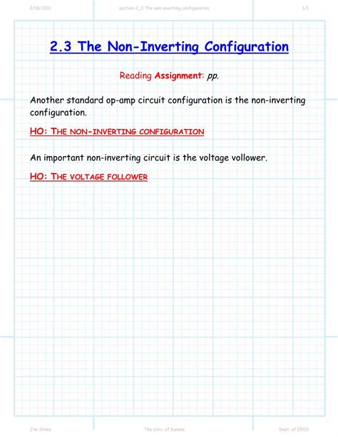 PDF 2 3 The Non Inverting Configuration KU ITTCjstiles 412 Handouts 2 3 The Non 2 18 2011