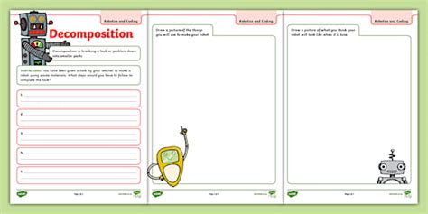 Grade Robotics Worksheet Making A Robot Twinkl