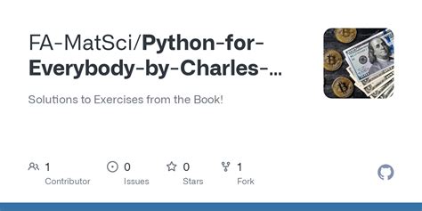 Github Fa Matscipython For Everybody By Charles Severance Solutions To Exercises From The Book