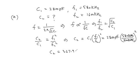 solved i the variable capacitor in the tuner of an am radio has a