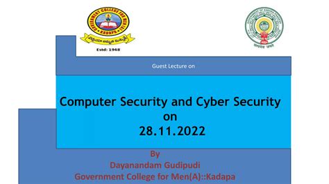 Guest Lecture Computer And Cyber Securitypptx