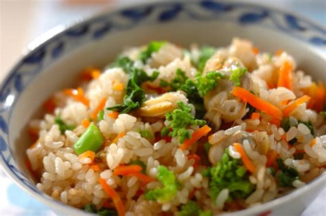 アサリと菜の花の炊き込みご飯レシピ・作り方 E・レシピ