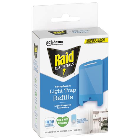 Raid Essentials Flying Insect Light Trap Refills Flying Insect Light Attraction 2 Count