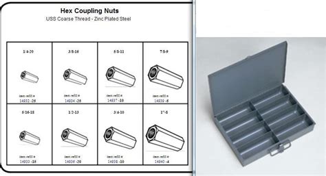 Hex Coupling Nut Assortment 114 Pc — Red Boar Chain And Fastener Questions Call 435 319 8344