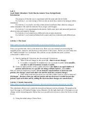 Understanding Atomic Interactions And Electric Fields In Lab Course Hero
