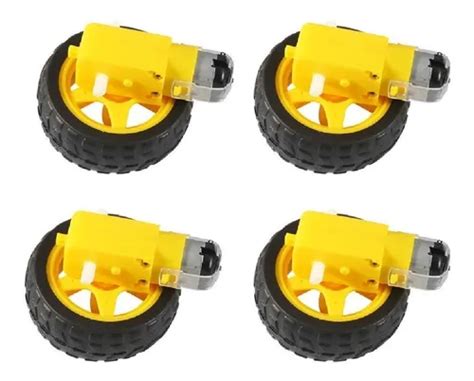 Motorreductor Con Llanta Para Carrito O Arduino Kit 4 Piezas En Venta En Puebla Puebla Por Sólo