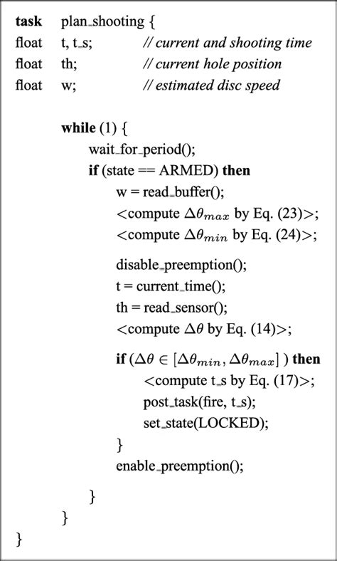 Pseudo Code Of Task 2 For Computing The Shooting Time Download