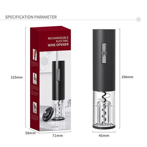 Електрически тирбушон Elpa Epg 220623 презареждаем аксесоар за рязане на фолио 4 Ni Mh