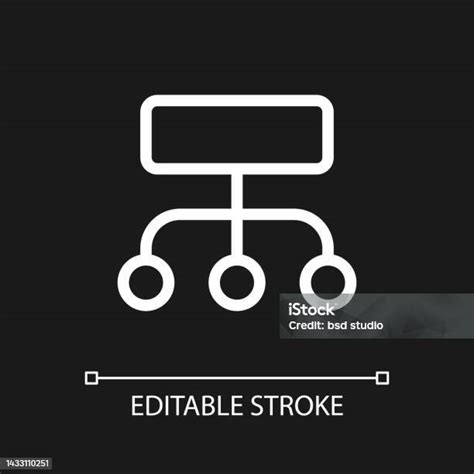 어두운 테마를위한 데이터 구조화 프로세스 픽셀 완벽한 흰색 선형 Ui 아이콘 개념에 대한 스톡 벡터 아트 및 기타 이미지 개념 개발 검은색 Istock