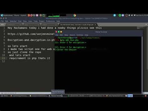 Encrypt Decrypt Md5 Hashes In Php Script Termux YouTube