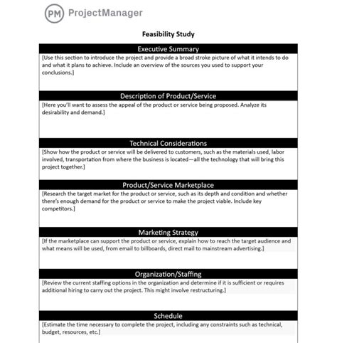 Feasibility Study Template For Word Free Download