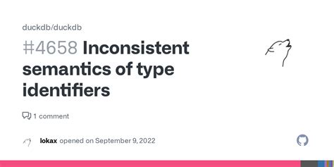Inconsistent Semantics Of Type Identifiers · Issue 4658 · Duckdb