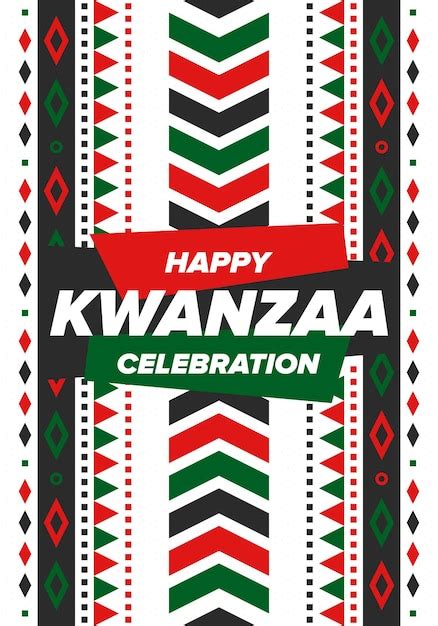 Premium Vector Kwanzaa Happy Celebration African And Africanamerican