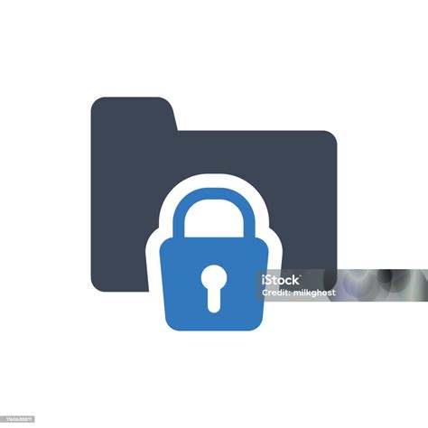 Folder Lock Files Locked Icon Stock Illustration Download Image Now