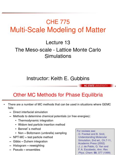Meso Scale Methods Lattice Mc Langevin Eqn February Pdf Gases