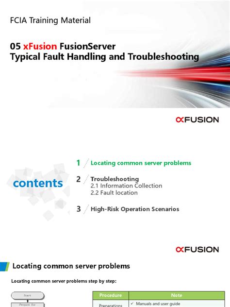 05 Xfusion Fusionserver Typical Fault Handling And Troubleshooting Pdf