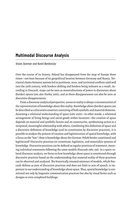 Pdf Multimodal Discourse Analysis