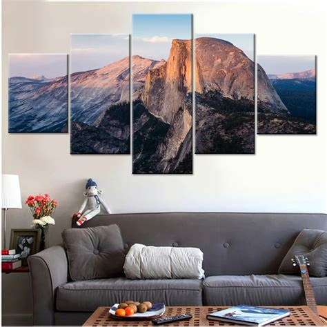 장식 그림 벽 캔버스 아트 인쇄 프레임 워크 자연의 아름다움 산 봉우리 거실 Hd 그림 현대 모듈 형 포스터그림 And 서예 Aliexpress