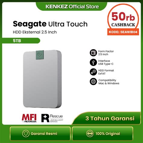 Jual Seagate Ultra Touch Hdd Hardisk Eksternal Tb Usb C Shopee Indonesia