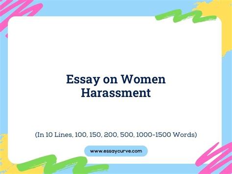 Essay On Women Harassment Short Essay And Long Essay Upto 1500 Words
