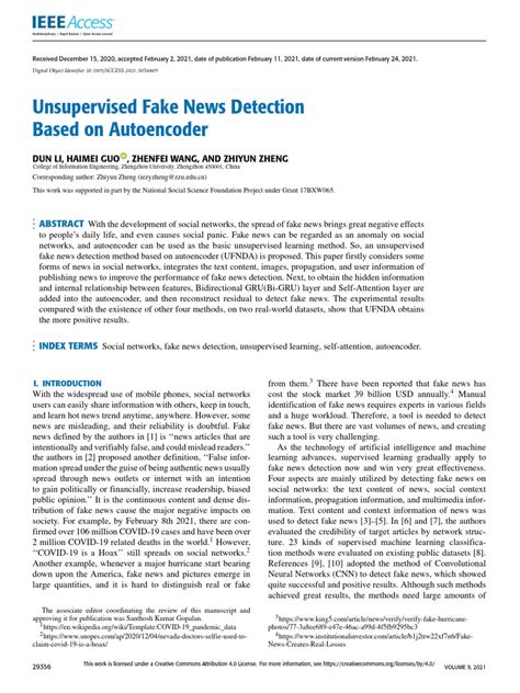 Unsupervised Fake News Detection Based On Autoencoder 2 Pdf