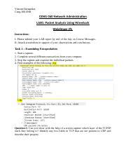 CENG 360 Network Administration Lab Report Packet Analysis Course Hero
