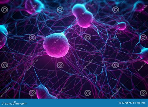 Nucleus Brain Neurology Neural Nerve Science Anatomy Biology Human Network Dendrite Stock
