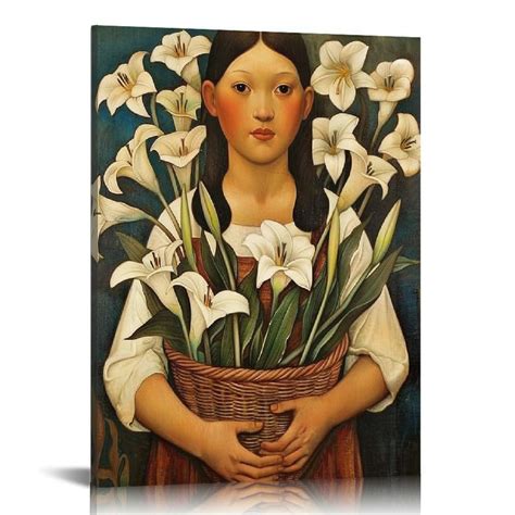 Nawypu Calla Lily Vendor By Diego Rivera Wall Art Retro Girl Posters
