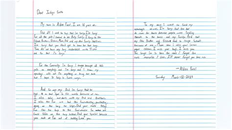 Aiden Fucci Penned Apawlagy Letter To Court Ahead Of Life Sentence