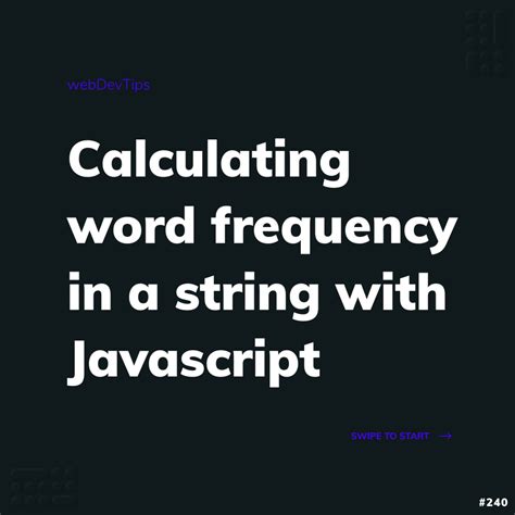Webdev Tips Calculating Word Frequency In A String With Javascript · Eduardo Araújo