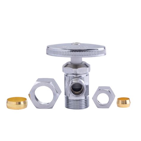 1 2 Inch Nominal Compression Inlet X 3 8 Inch O D Compression Outlet Multi Turn Angle Water