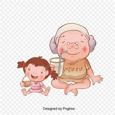 만화 일러스트 할머니 손녀 찜질방 홍보 및 삽화 만화 귀엽다 목욕 Png 일러스트 및 Psd 이미지 무료 다운로드 Pngtree