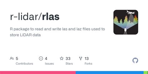 Github R Lidar Rlas R Package To Read And Write Las And Laz Files Used To Store Lidar Data