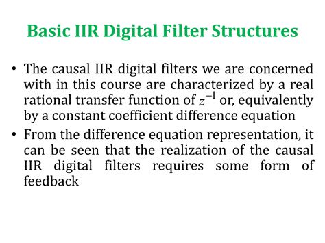Digital Filter Structures Pptx