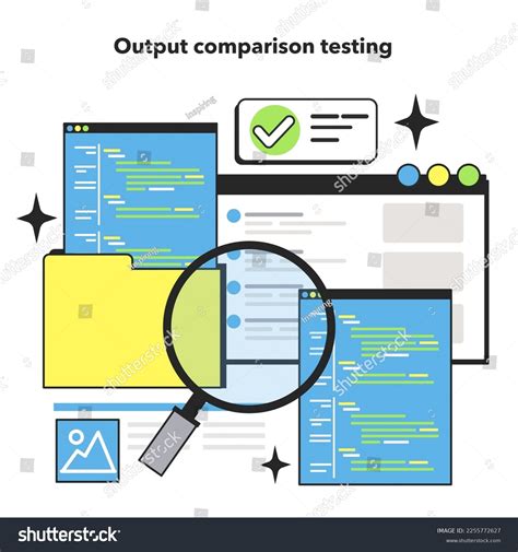 Output Comparison Testing Technique Software Testing Stock Vector