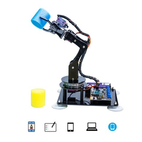 Adeept Arduino Compatible Diy 5 Dof Robotic Arm Kit For Arduino Uno R3 Robot Arm Arduino