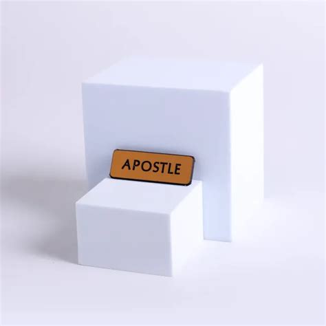 Badge Engraved Contemporary Apostle Gold Magnetic