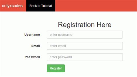 Create Registration Form Using Bootstrap Package