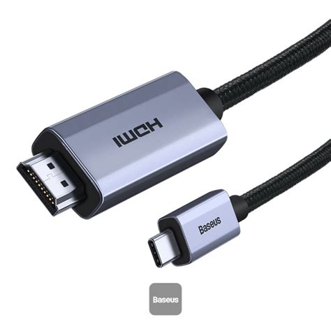 Baseus High Definition Series Adapter Cable Usb Type C Hdmi K Hz M Black Baseus