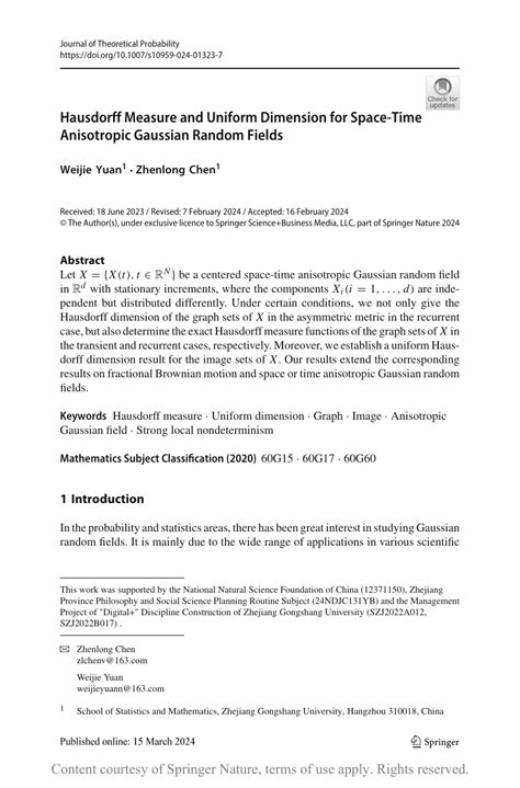 Hausdorff Measure And Uniform Dimension For Space Time Anisotropic Gaussian Random Fields