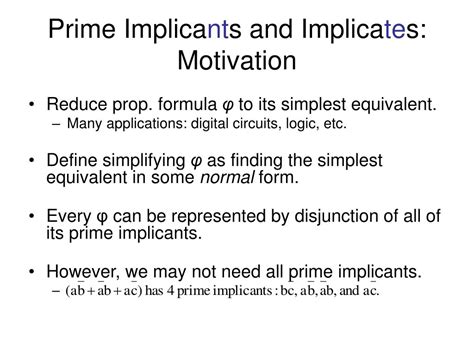 Ppt Prime Implicants Prime Implicates And Consequence Finding Powerpoint Presentation Id