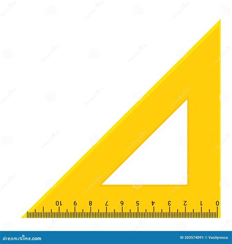 Triangle Measurement Protractor Illustration Icon Triangle Ruller