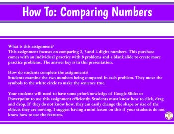 Comparing Digit Numbers Google Slides Practice By Pencil Me Linh