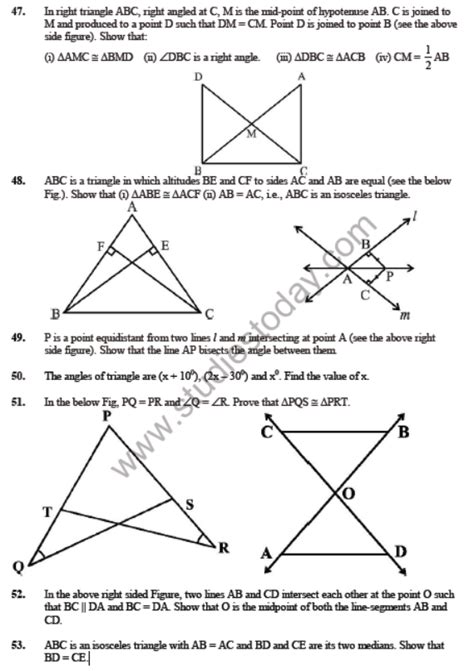 Cbse Class 9 Triangles Sure Shot Questions