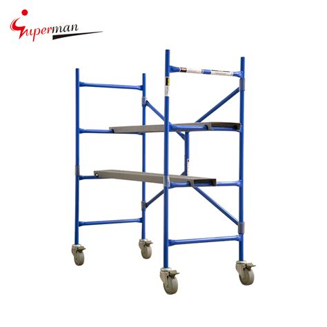 Steel Scaffold Foldable Retractable Ringlock Scaffolding With Wheel