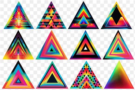Abstract Psychedelic Triangle Shape Png Free Png Rawpixel