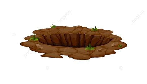 Ground Hole Deep Dirty Pit Vector Earth Hollow Land Png And Vector