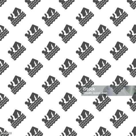 홍수 인간과 손상된 집 단단한 완벽 한 패턴 기후 변화 테마 벡터 그래픽입니다 남자와 집이 익사하고 배경이 있는 홍수 표지판 반복 글리프 아이콘 강에 대한 스톡 벡터 아트