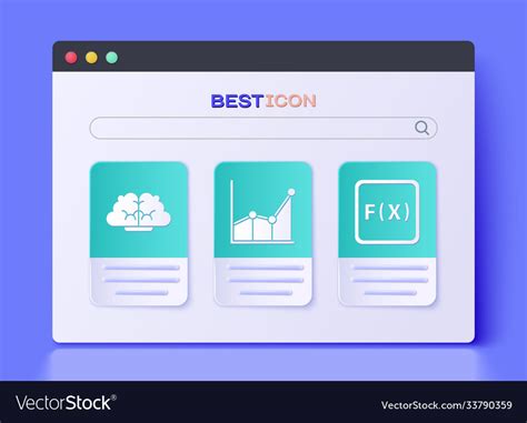 Set Graph Schedule Chart Diagram Human Brain Vector Image