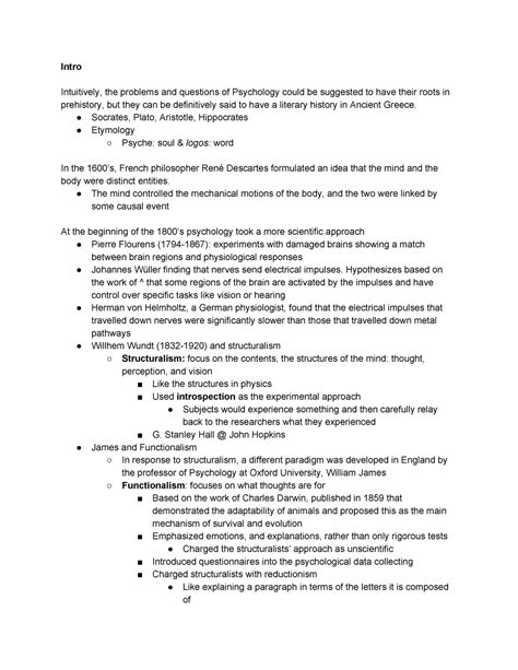 Copy Of Psych 1x03 Module Notes Intro Intuitively The Problems And Questions Of Psychology